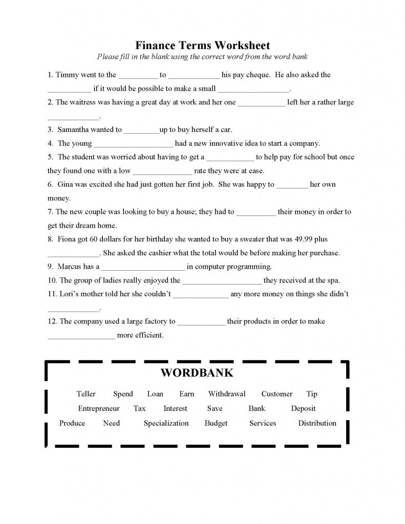 Financial Literacy Terms and Definitions (ON) | Talk with our Kids ...